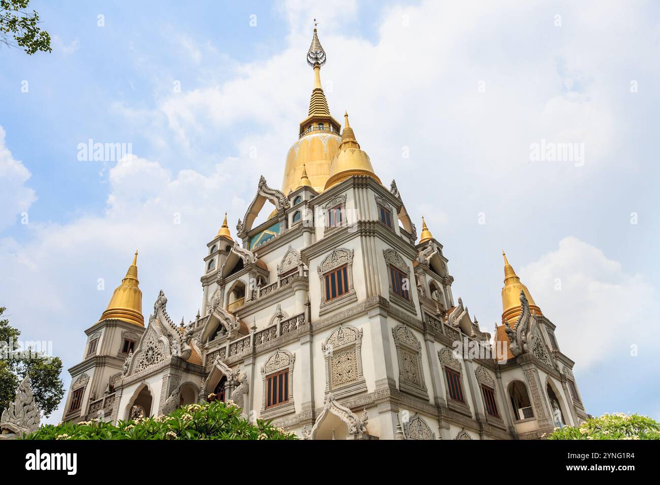 Buu Long Pagoda, built in 1942, showcases a unique blend of Southeast ...