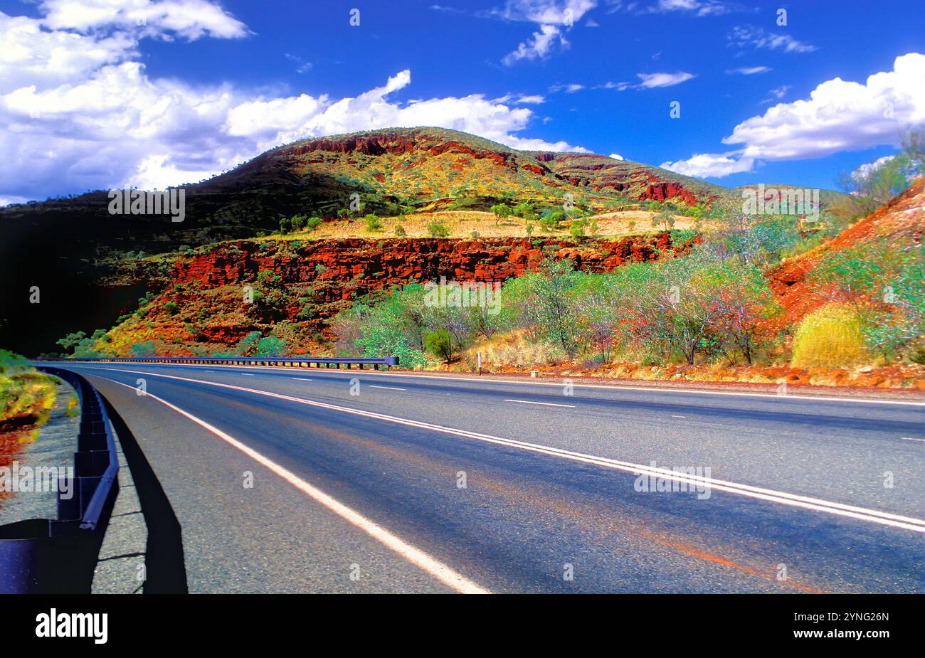 Great Northern Highway through Munjina gorge, Pilbara, Northwest ...
