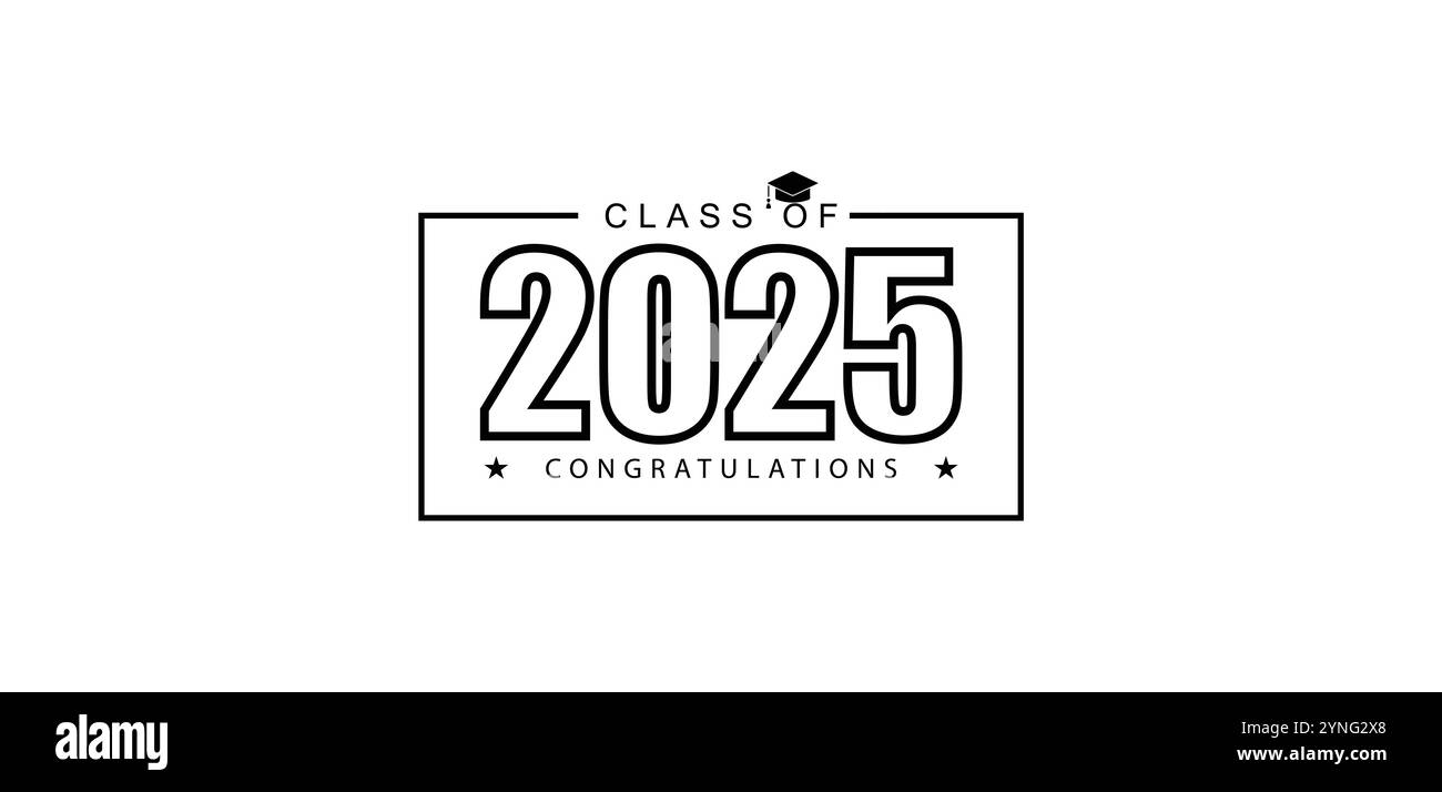 Congratulations graduates design Black and White Stock Photos & Images ...