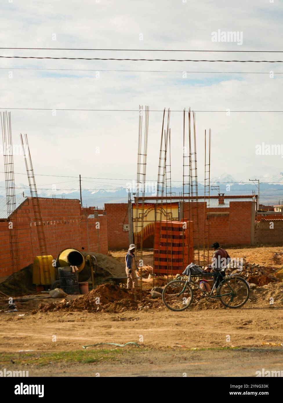Men Working on the Beginning of a Long-Iron Construction for the ...