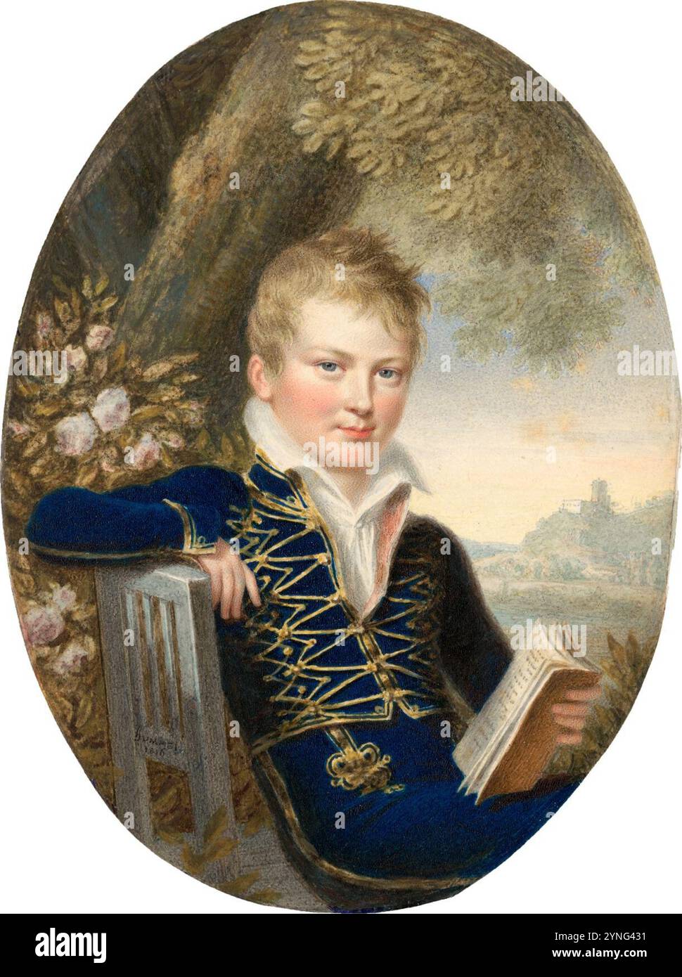 Carl Ludwig Hummel de Bourdon - Portret młodego Leona Sapiehy Stock ...