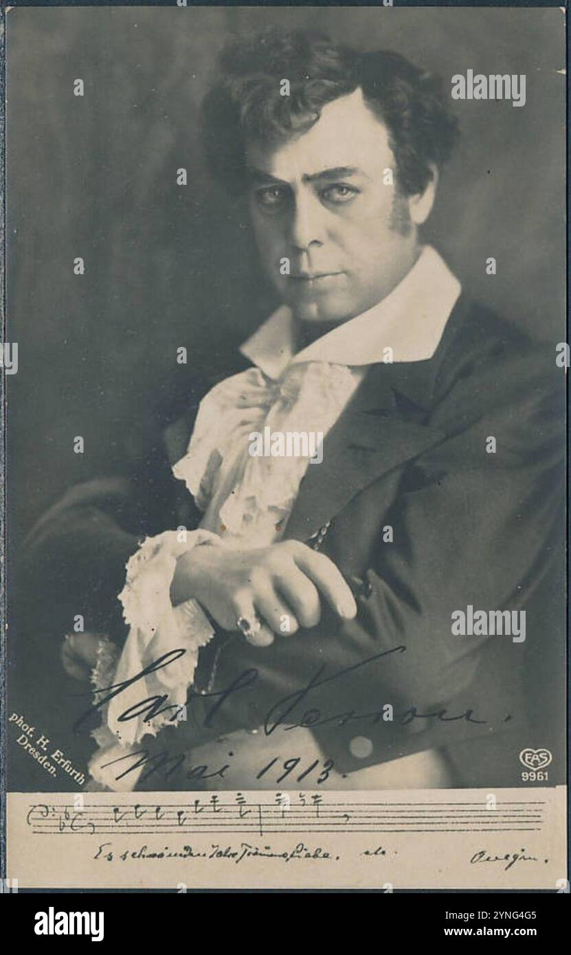 Carl Perron Autogramm 1913 Stock Photo - Alamy
