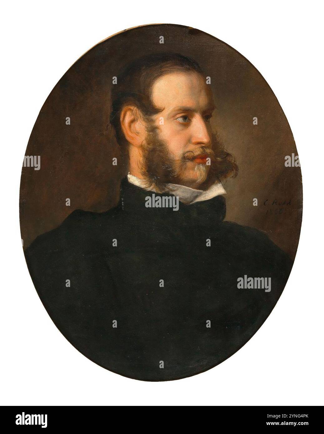 Carl Rahl Herrenporträt 1856 Stock Photo - Alamy