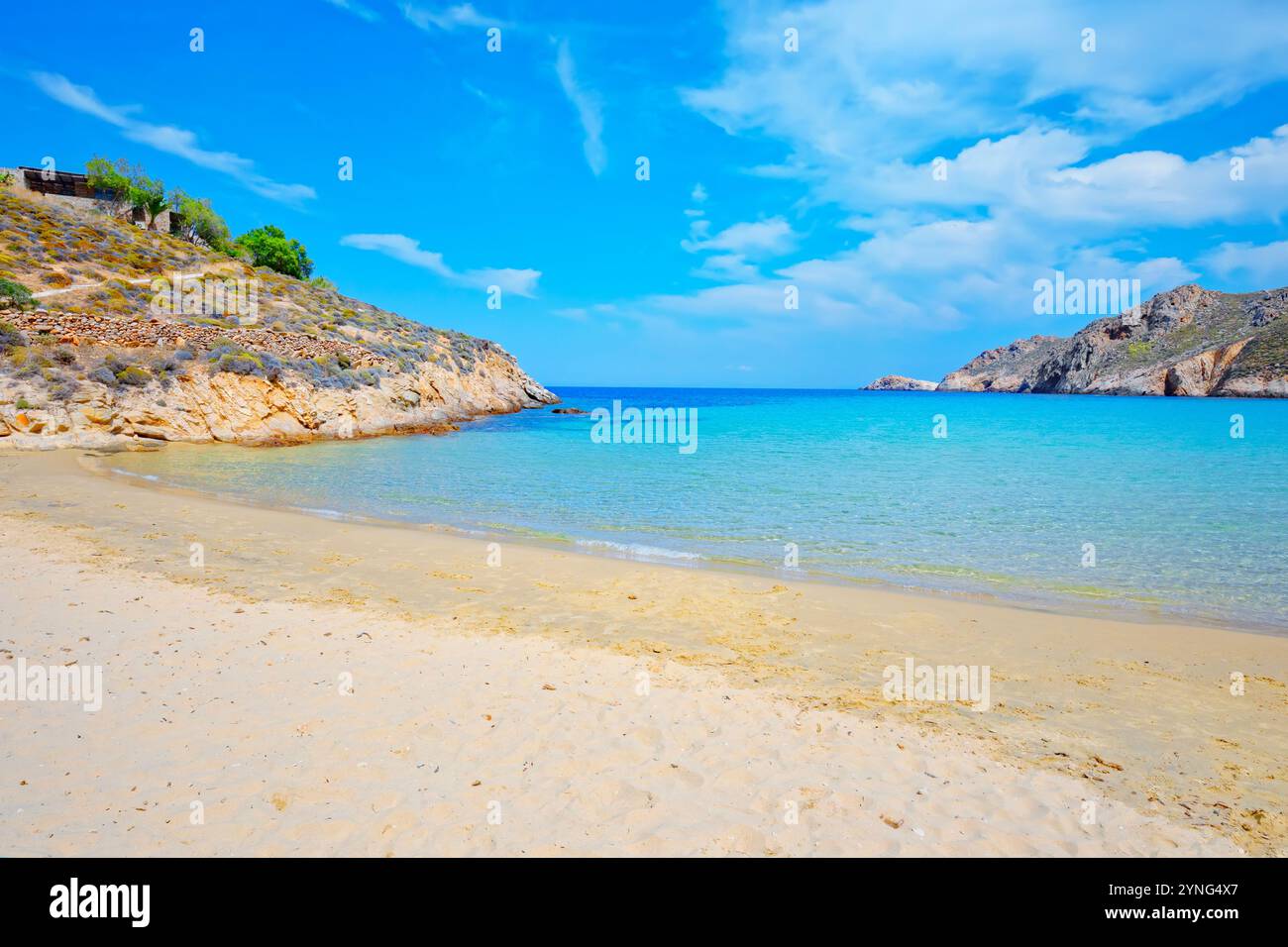 Psili Ammos beach, Serifos Island, Cyclades Islands, Greece Stock Photo ...