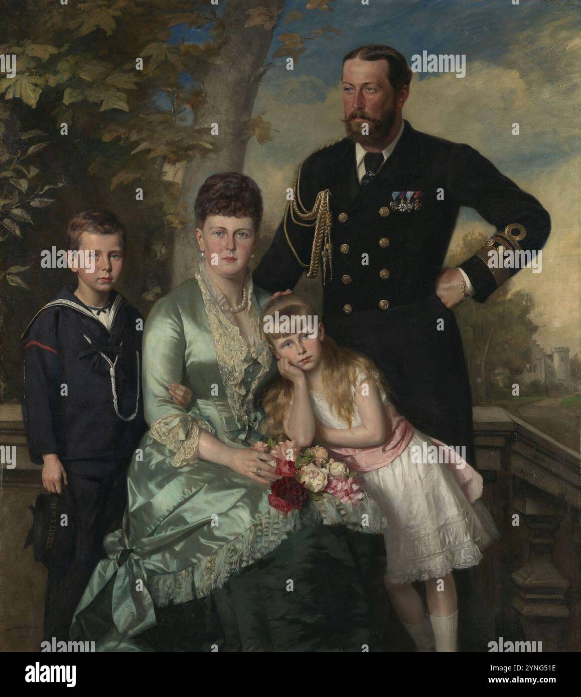 Carl Rudolph Sohn (1845-1908) - Alfred, Duke of Edinburgh, with his ...