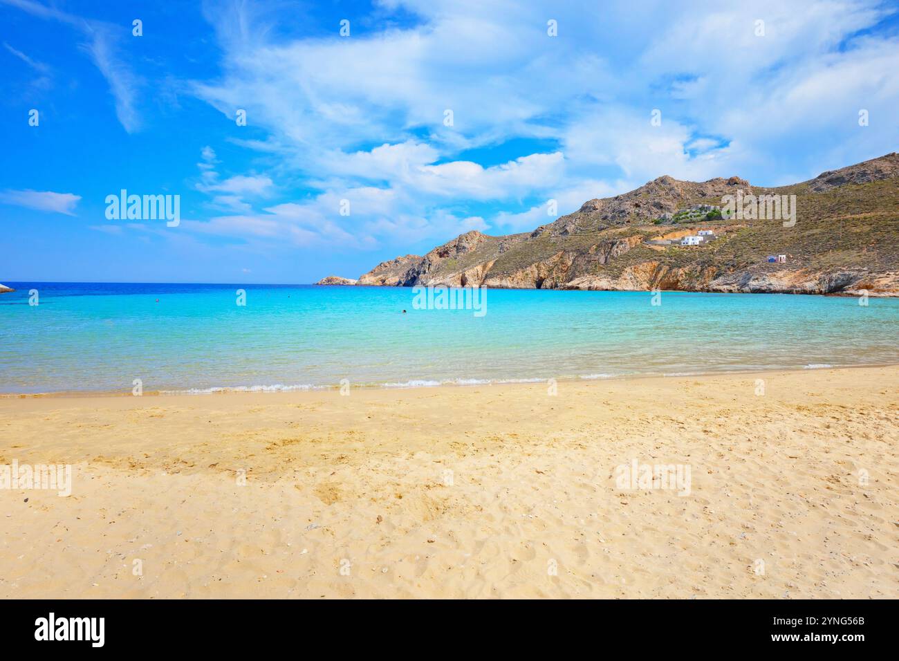 Psili Ammos beach, Serifos Island, Cyclades Islands, Greece Stock Photo ...