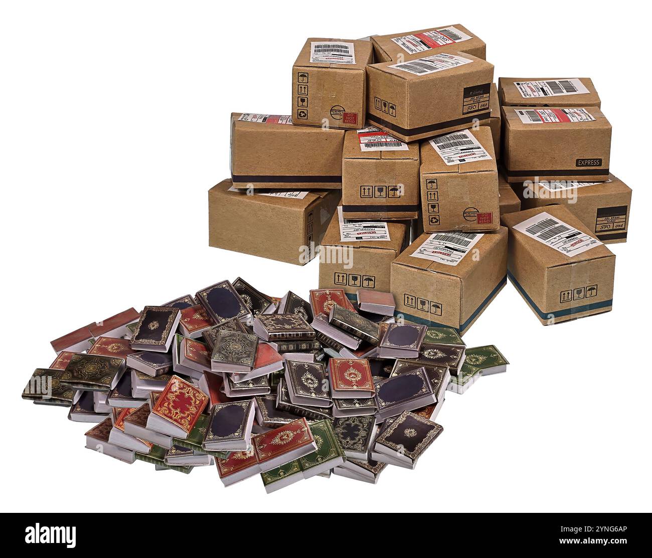 Cardboard boxes unpacked goods hi-res stock photography and images - Alamy