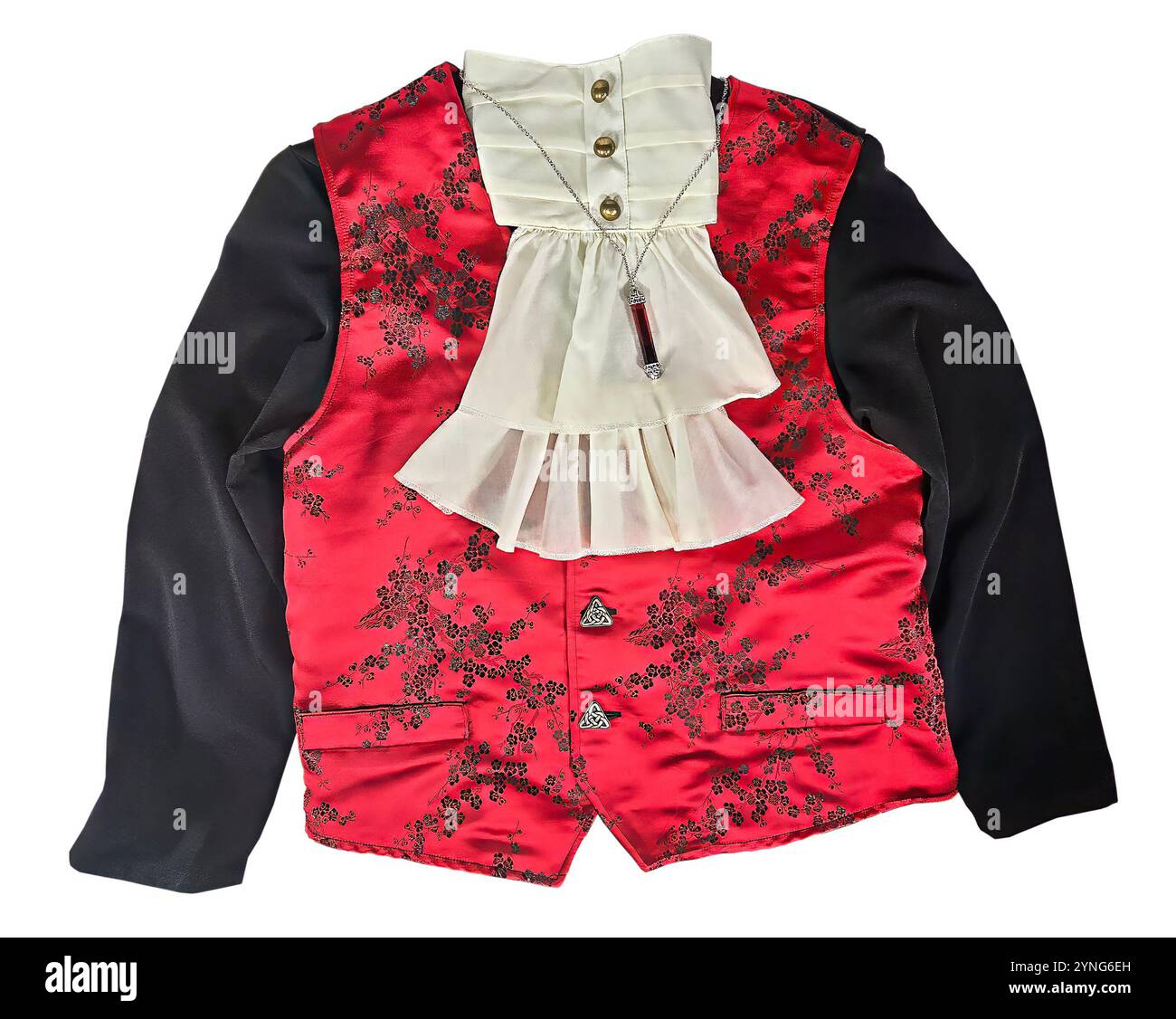 A vampire outfit with Jabot and vest Stock Photo - Alamy