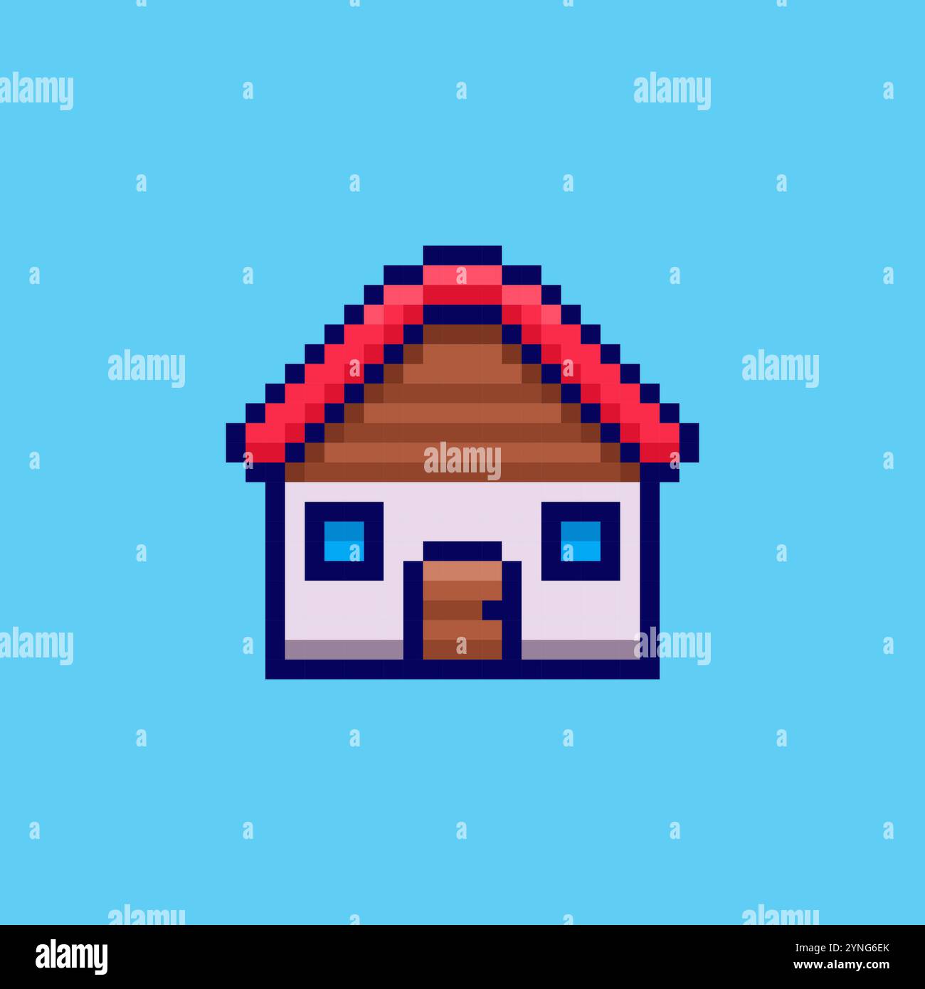 Pixel art rooftop Stock Vector Images - Alamy
