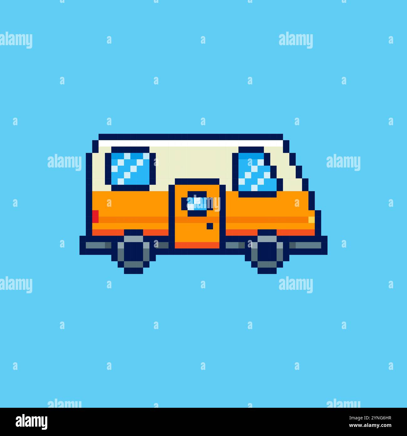 Pixel art Camper Van game asset design Stock Vector Image & Art - Alamy