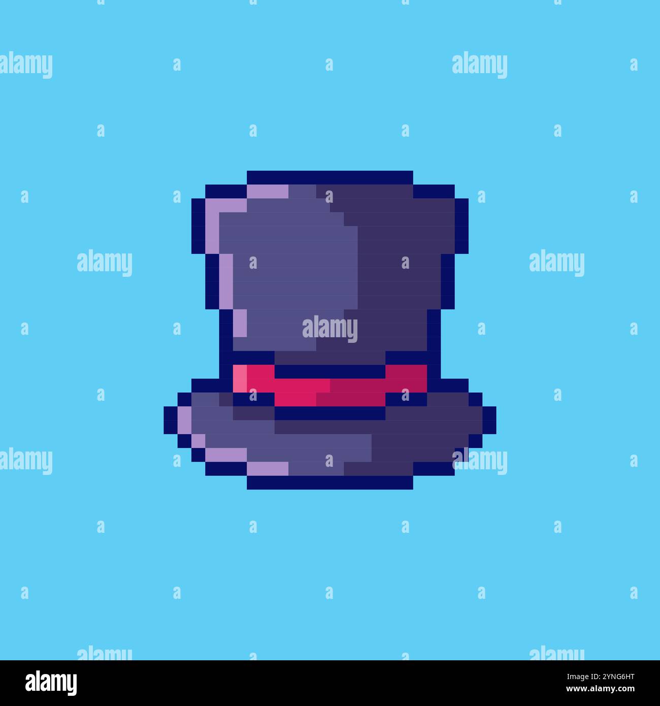 Pixel art Magician Hat game asset design Stock Vector Image & Art - Alamy