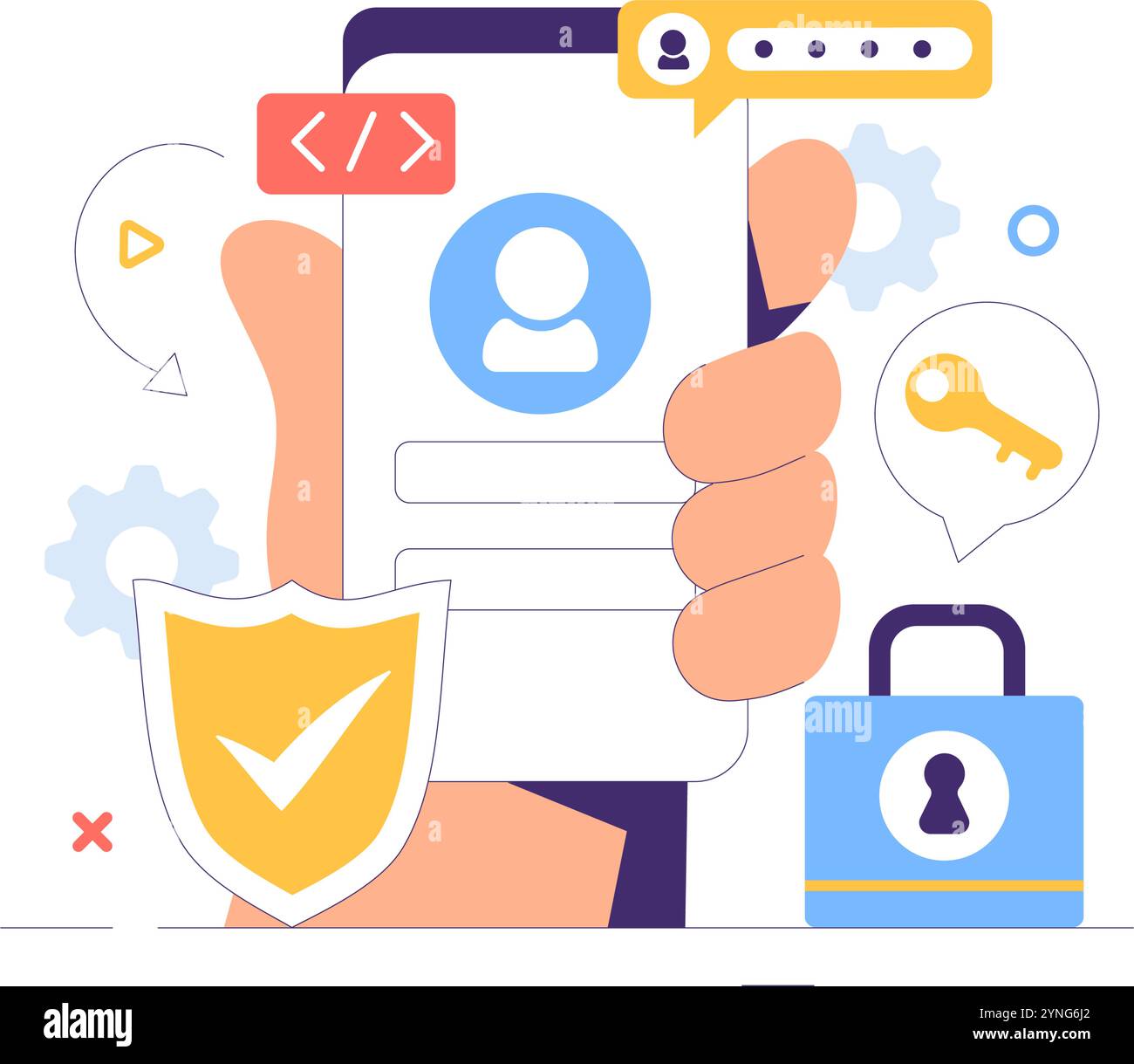 Digital safety measures Stock Vector Images - Alamy