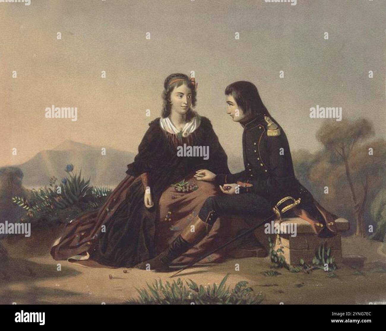 Caroline du Colombier et Napoléon Bonaparte Stock Photo - Alamy