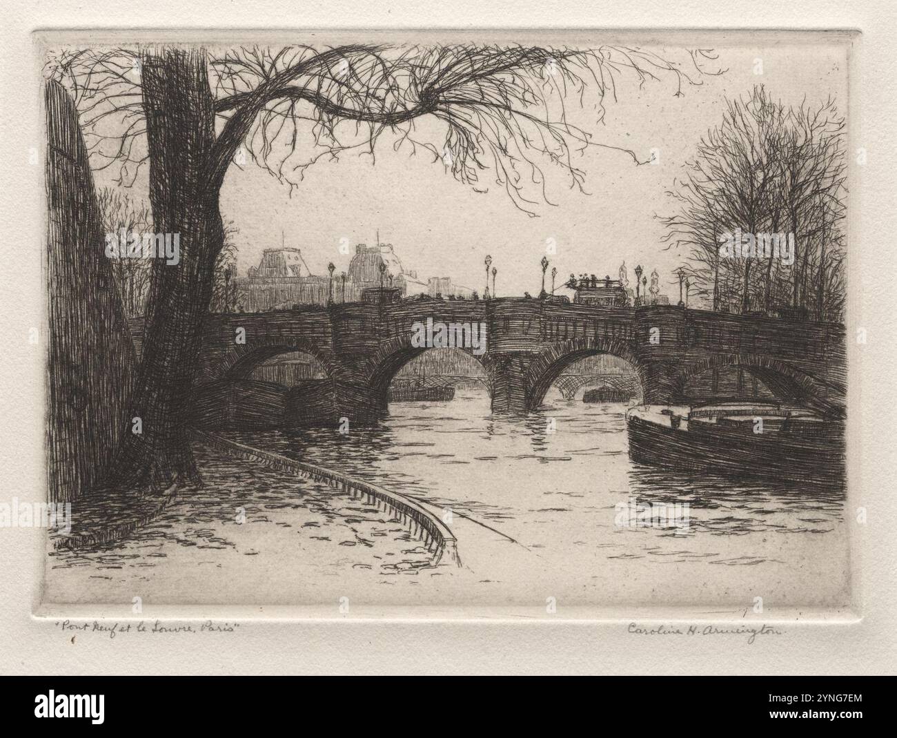 Caroline Helena Armington (American, 1875-1939) - Pont Neuf et le ...