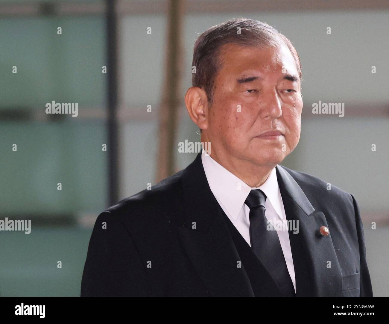 Japanese Prime Minister Shigeru Ishiba arrives at the prime minister's ...