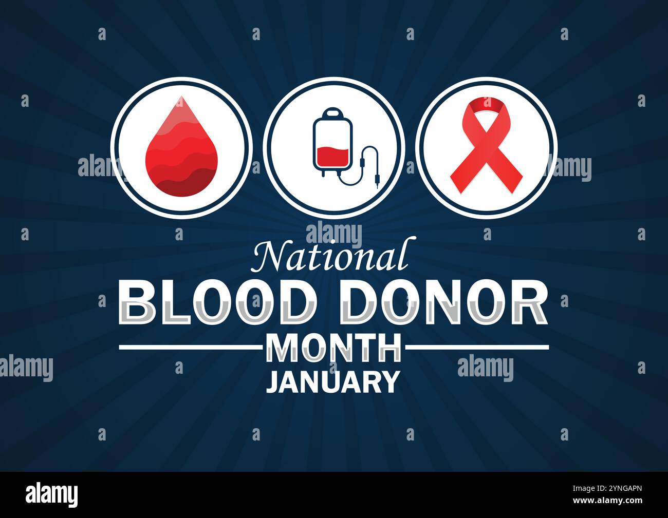 National Blood Donor Month. January. Holiday concept. Template for ...