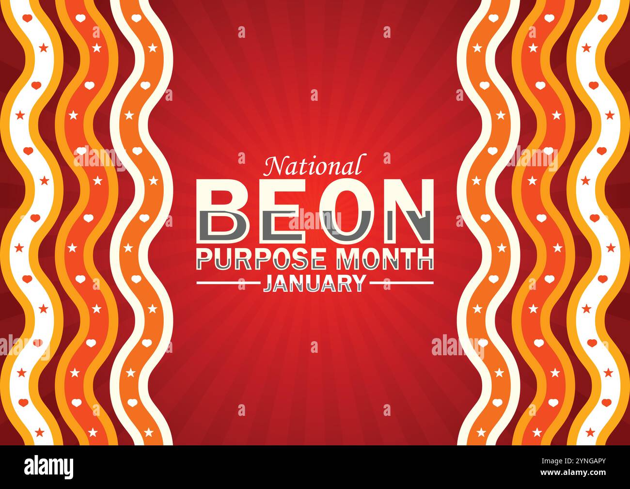 National Be On Purpose Month January wallpaper with shapes and ...