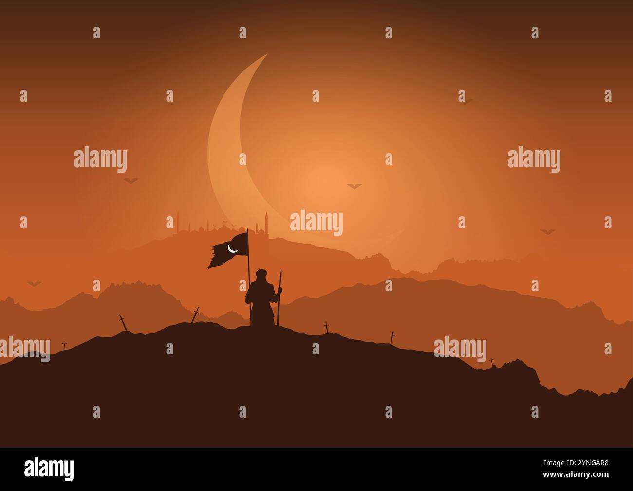 Muslim Warrior Conquered illustration design Stock Vector Image & Art ...