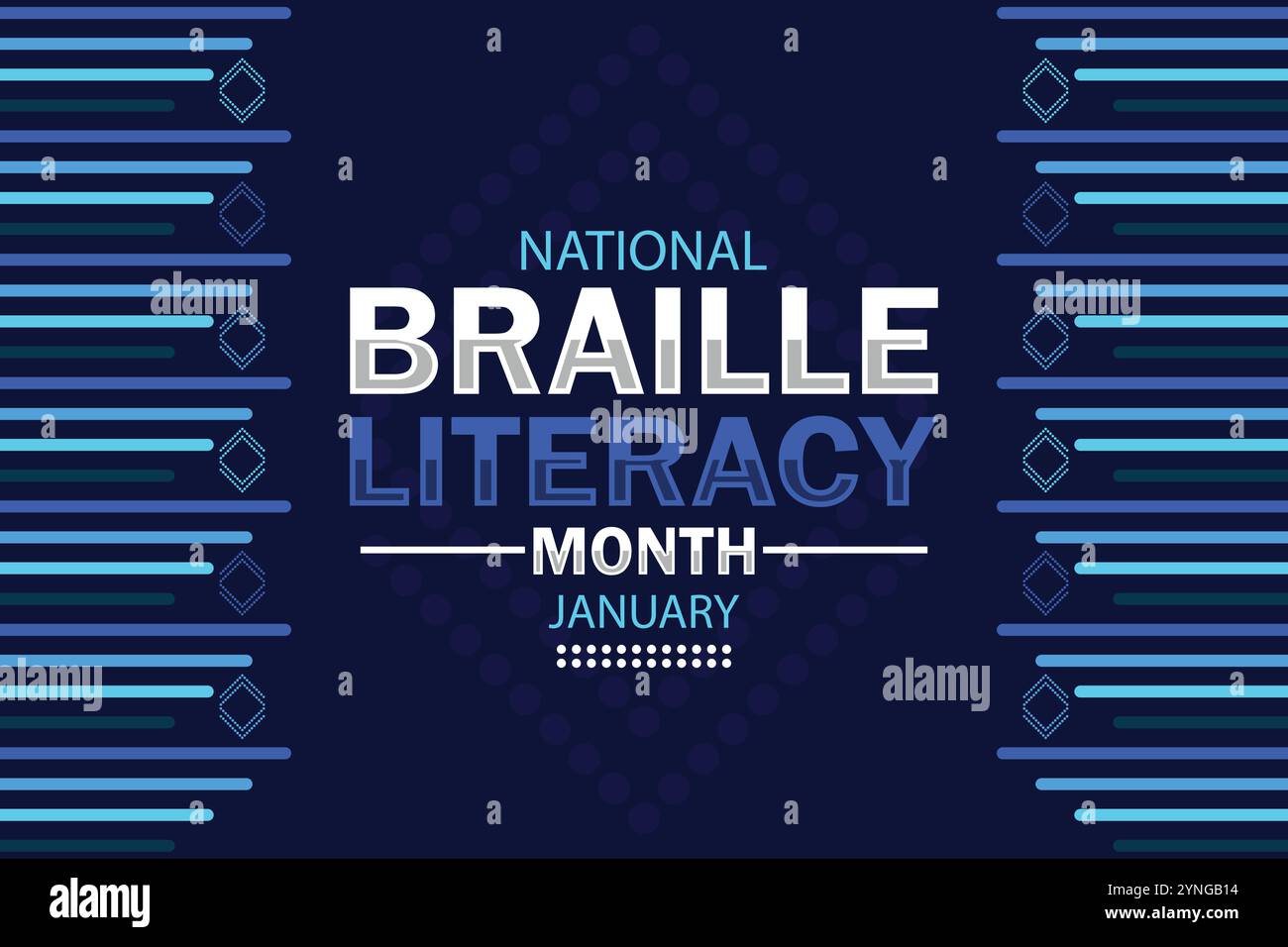 National Braille Literacy Month January wallpaper with shapes and ...