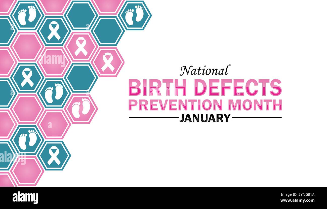 National Birth Defects Prevention Month January wallpaper with shapes ...