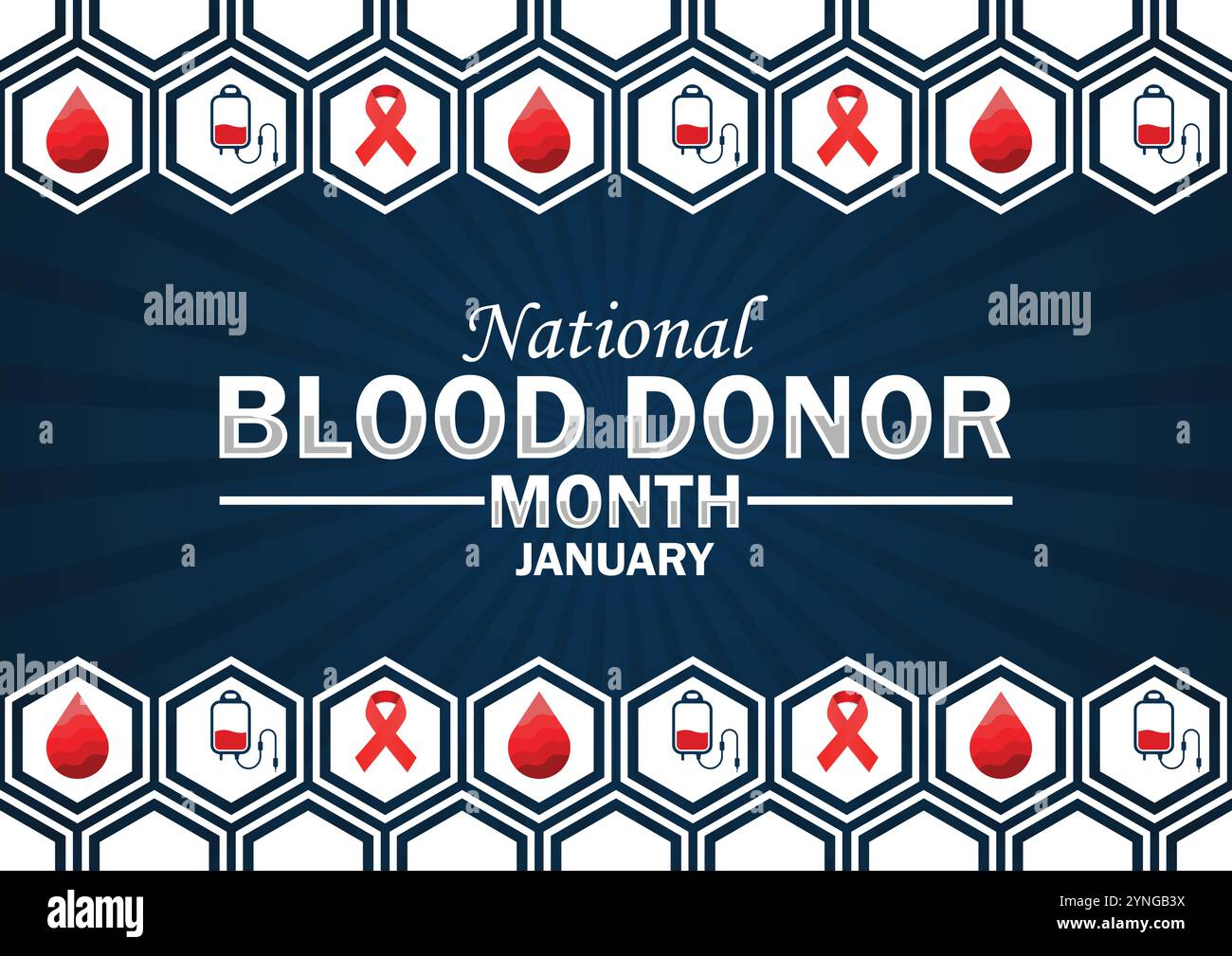 National Blood Donor Month January wallpaper with shapes and typography ...