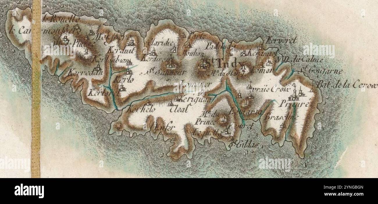 Carte de Cassini Ile de Groix Stock Photo - Alamy