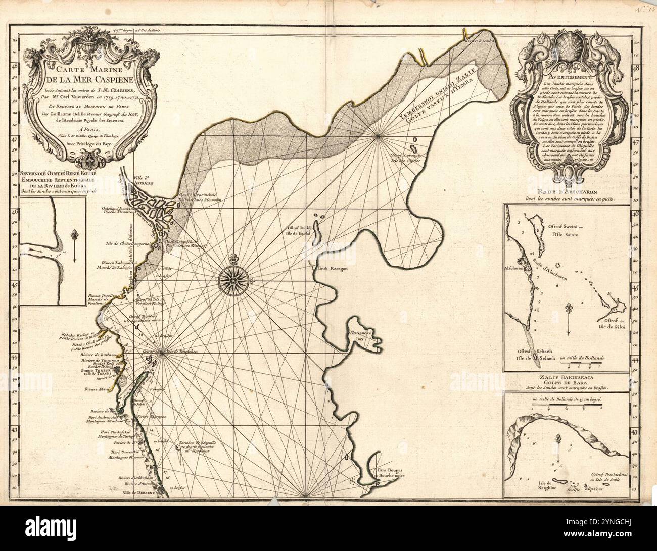 Carte marine de la Mer Caspiene- levée suivant les ordres de SM ...