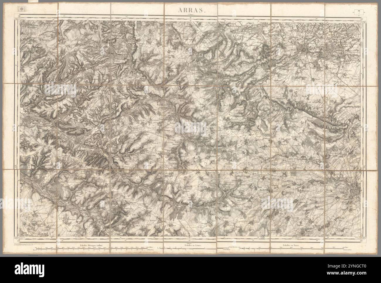 Carte topographique de la France, 1837 (15619010 Stock Photo - Alamy