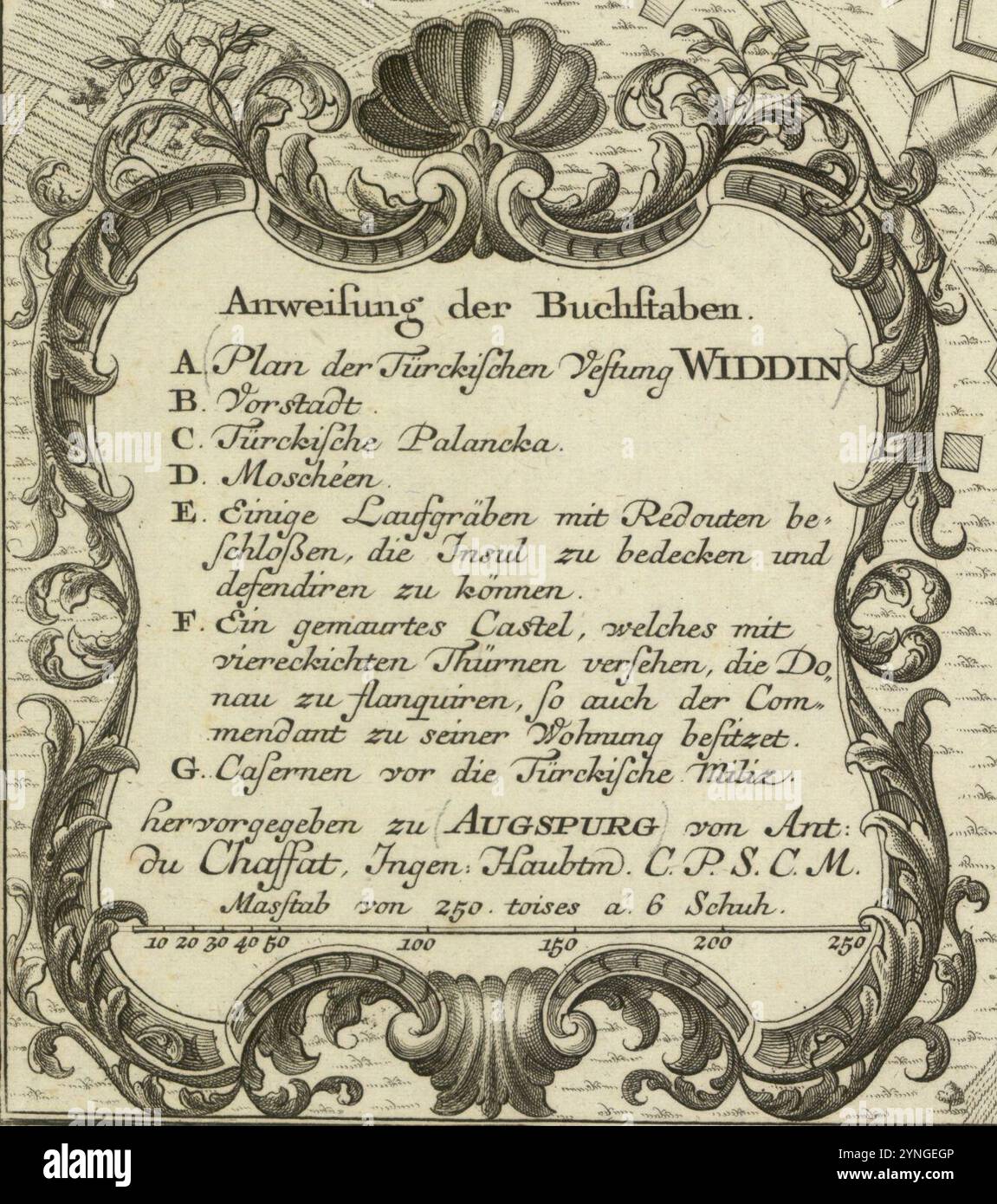 Cartouche in Baba Vida map (Widdin) by Chaffat Stock Photo - Alamy