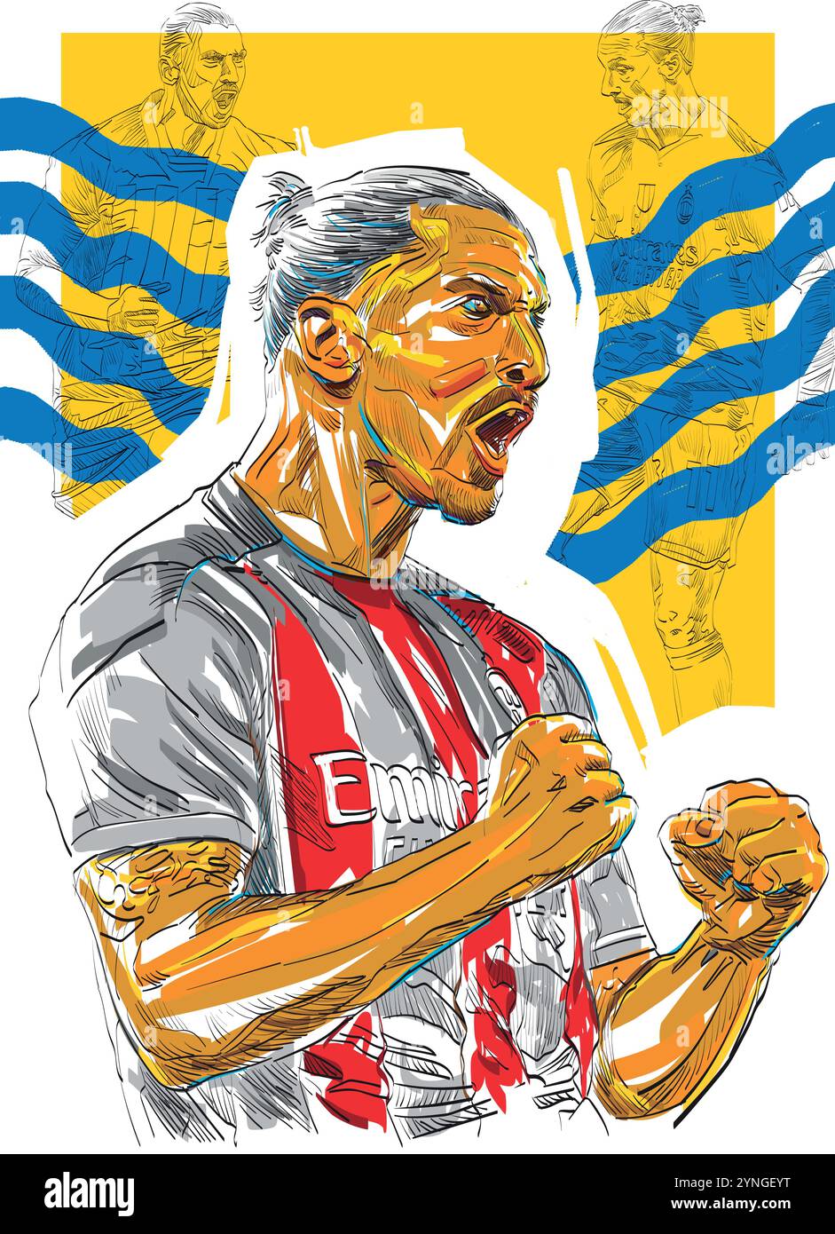 Football, soccer player, vector illustrations Stock Vector Image & Art ...