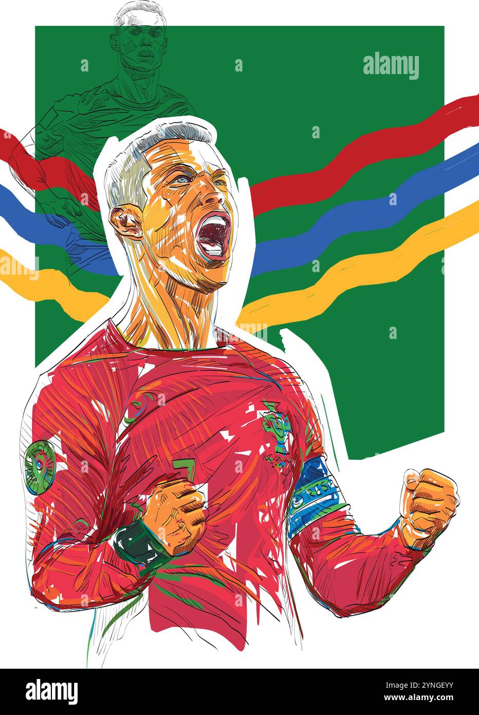 Football, soccer player, vector illustrations Stock Vector Image & Art ...