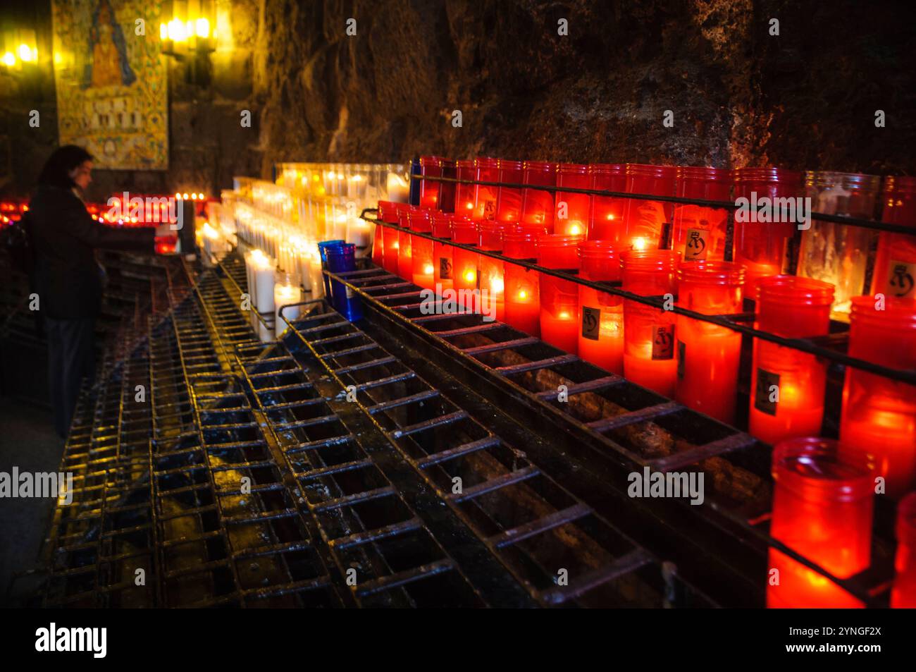 ENG: Candles on the Ave Maria Corridor of the Montserrat Abbey ...