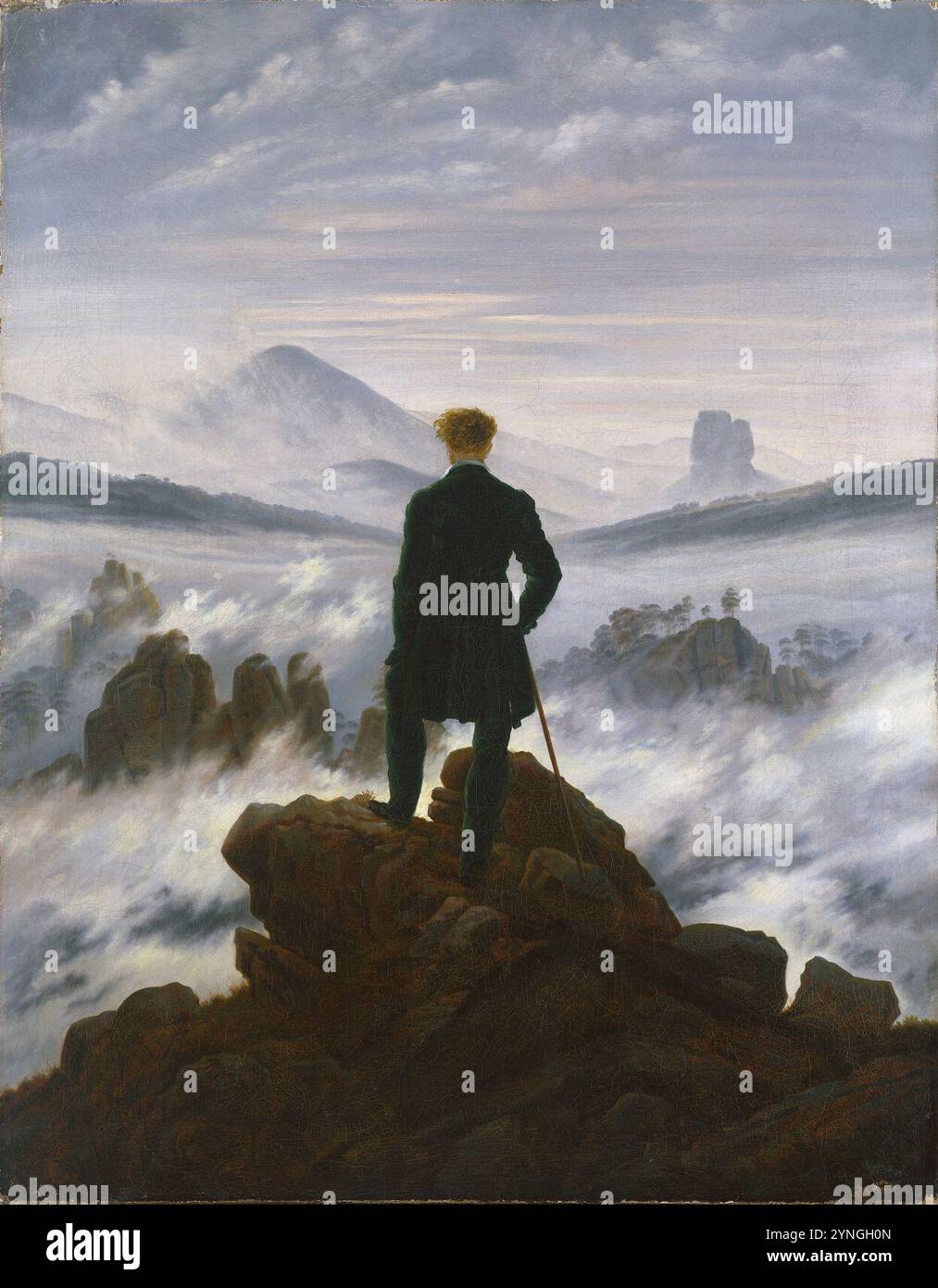 Caspar David Friedrich - Wanderer above the Sea of Fog Stock Photo - Alamy