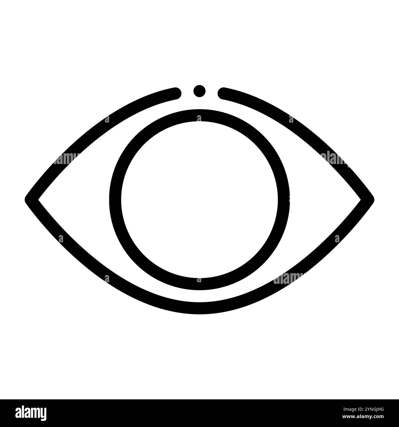 Eye icon. Black Eye icon on white background. Vector illustration ...
