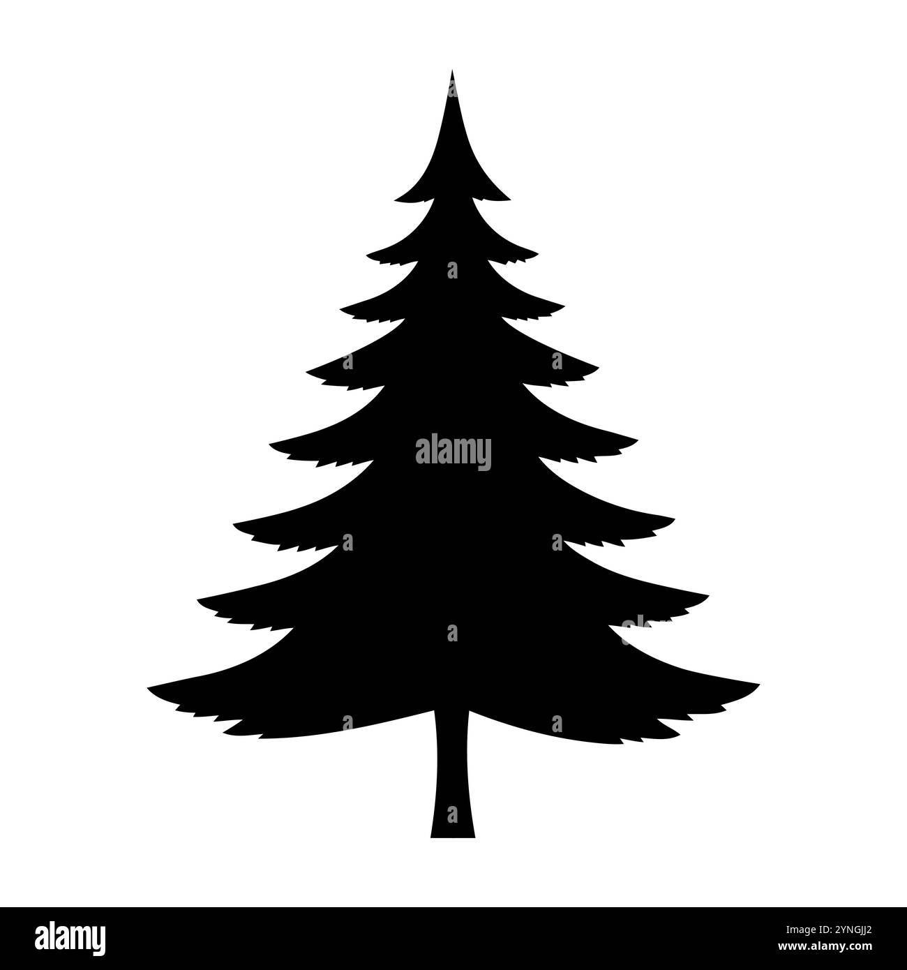 Black white pine tree Stock Vector Images - Alamy