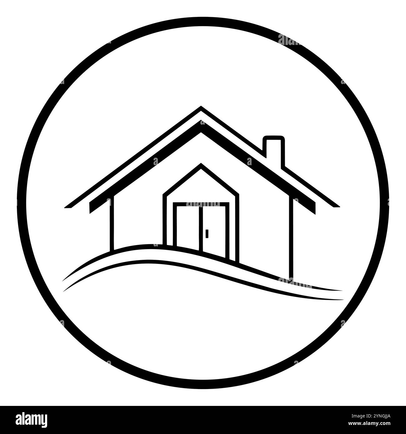 White circular house Stock Vector Images - Alamy