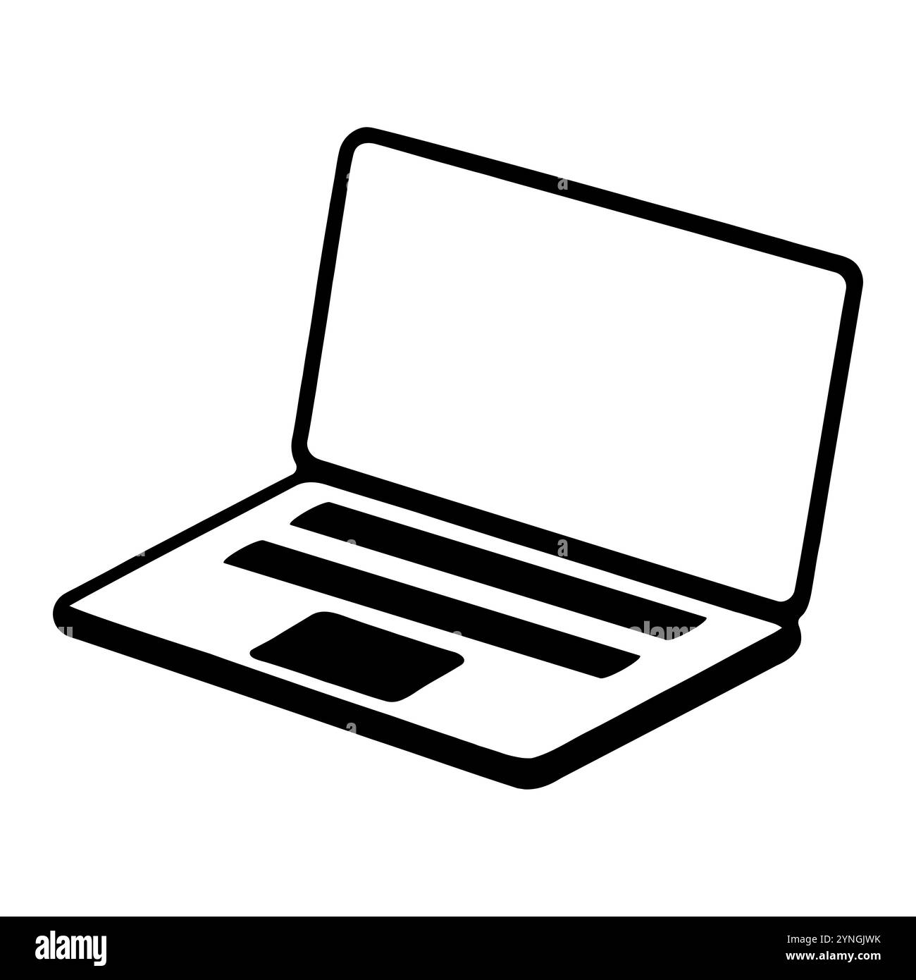 Laptop desktop icon outline Cut Out Stock Images & Pictures - Alamy