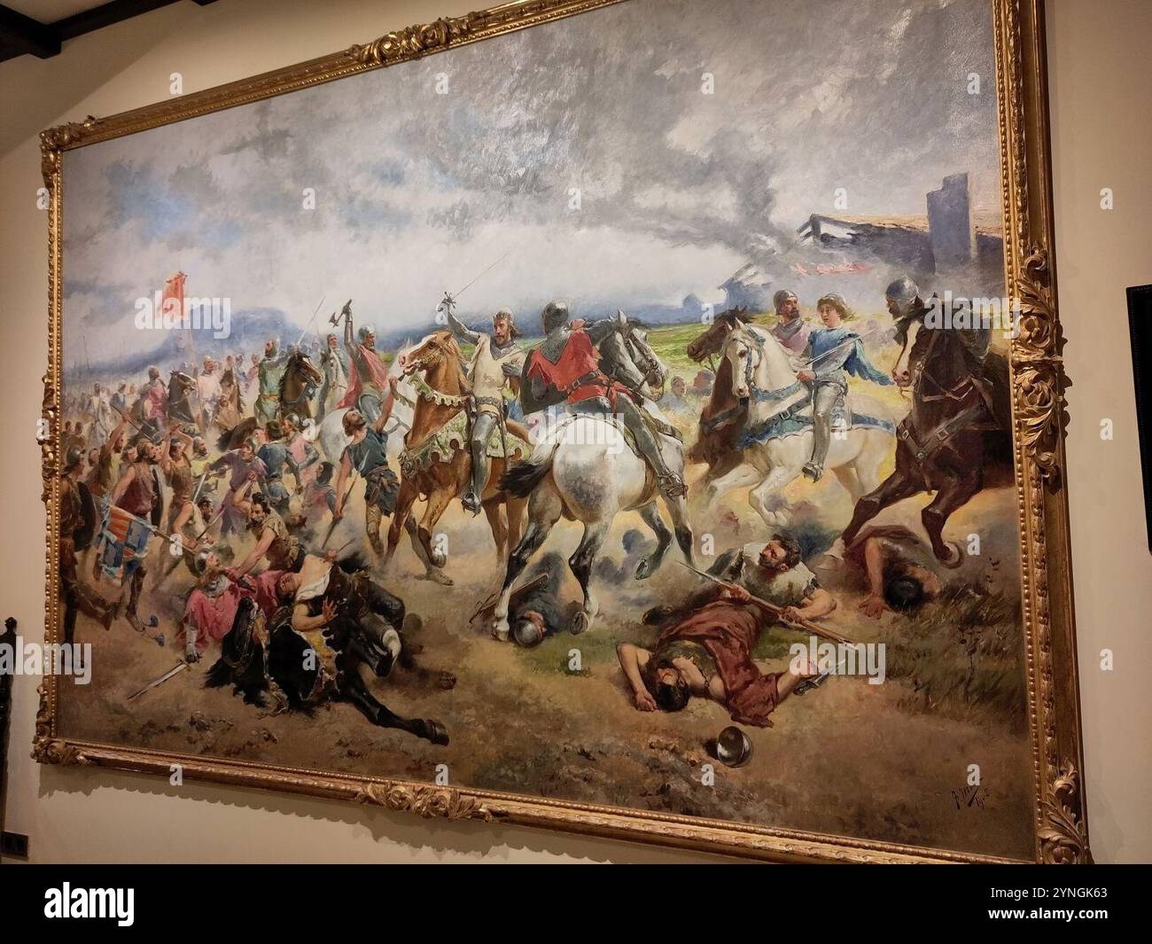 Castell de Son Vida. La batalla de Llucmajor Stock Photo - Alamy