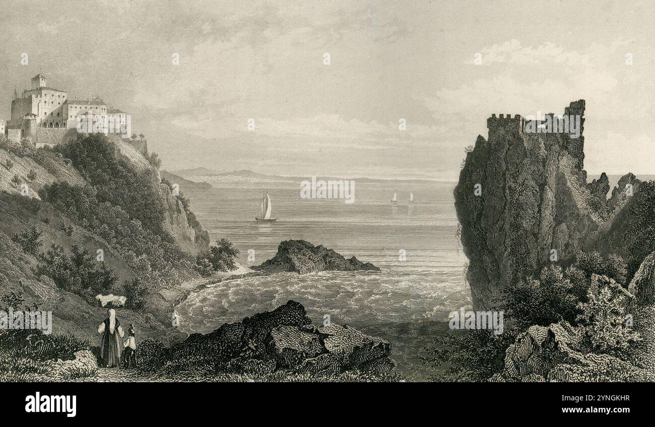 Castello di Duino acquaforte Stock Photo - Alamy
