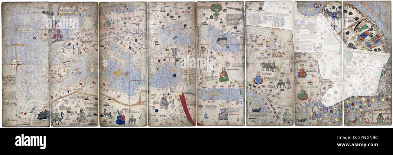 Cathay in the Catalan Atlas (1375 Stock Photo - Alamy