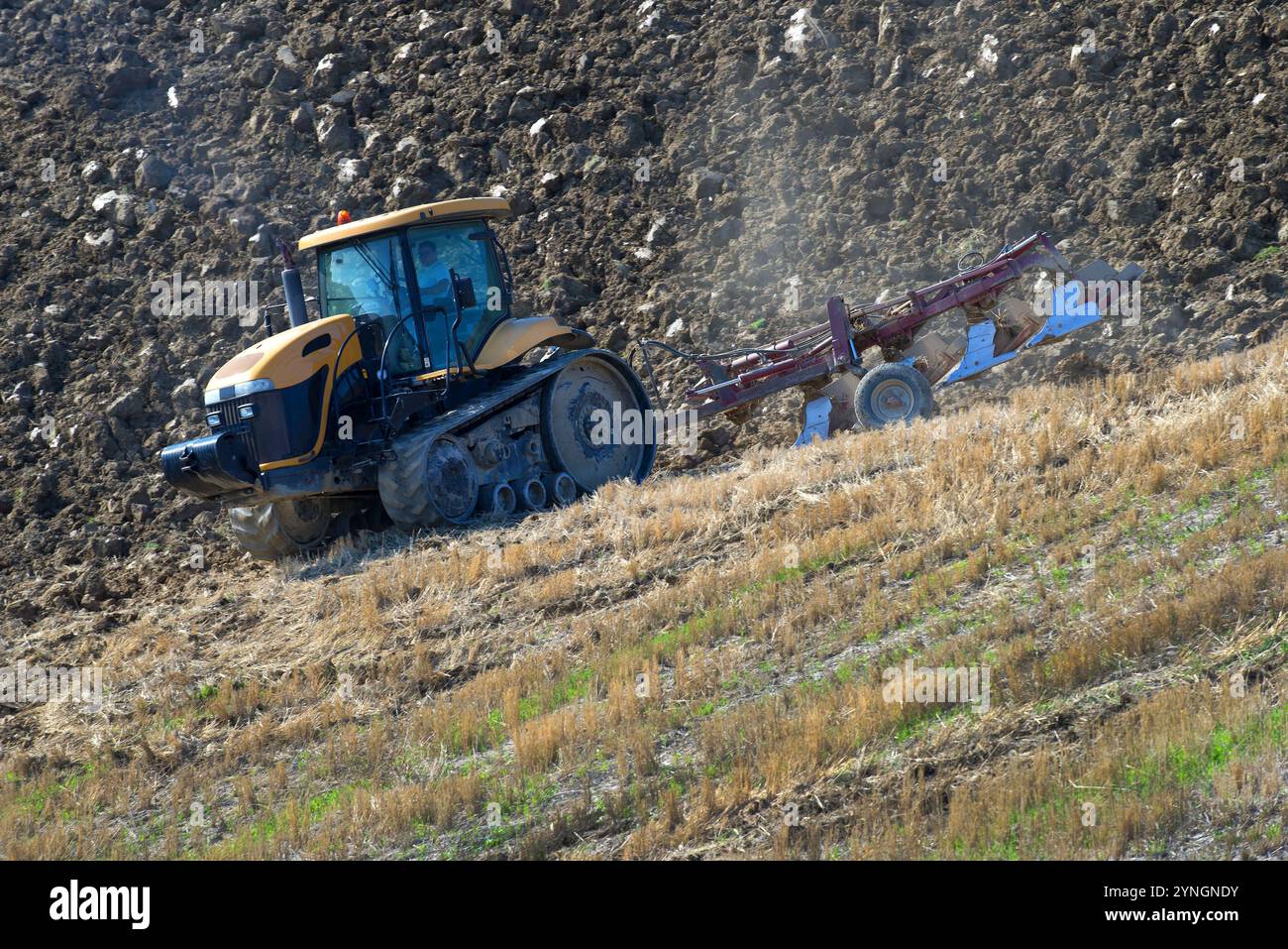 Crawler tractor plowing field hi-res stock photography and images - Alamy