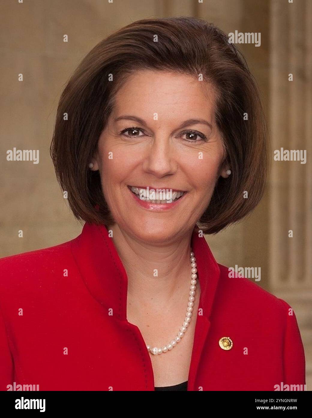 Catherine Cortez Masto portrait red (cropped Stock Photo - Alamy