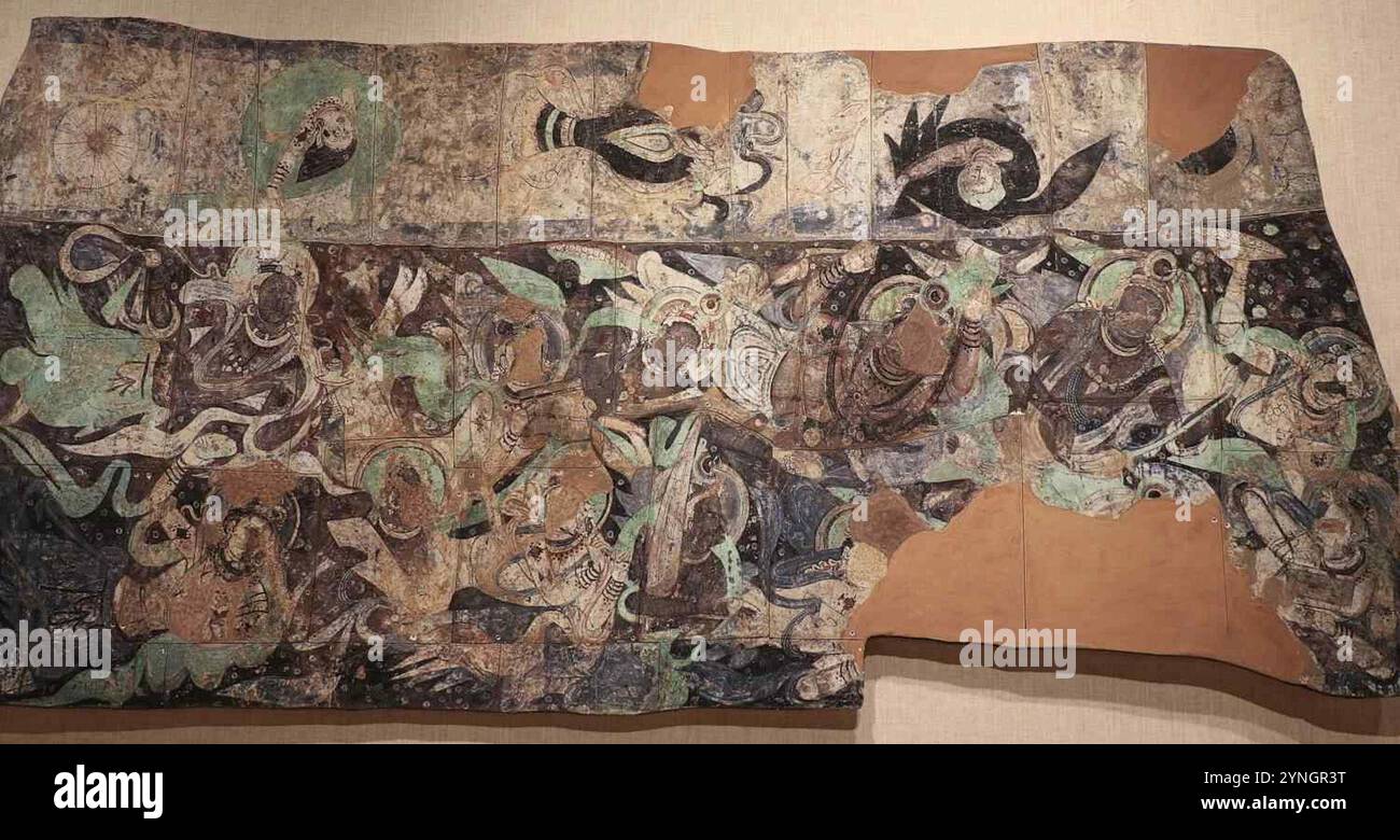 Cave 8, vault of back corridor Stock Photo - Alamy