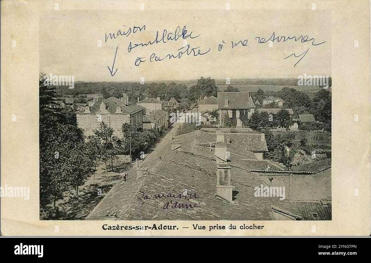 Cazerès (Landes) - vue générale 2 Stock Photo - Alamy