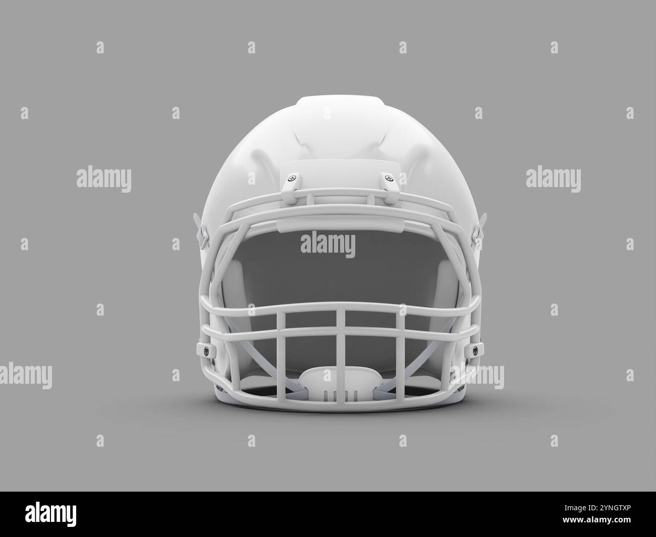 Front View White Blank Football Helmet Mockup 3D Rendered Stock Photo ...