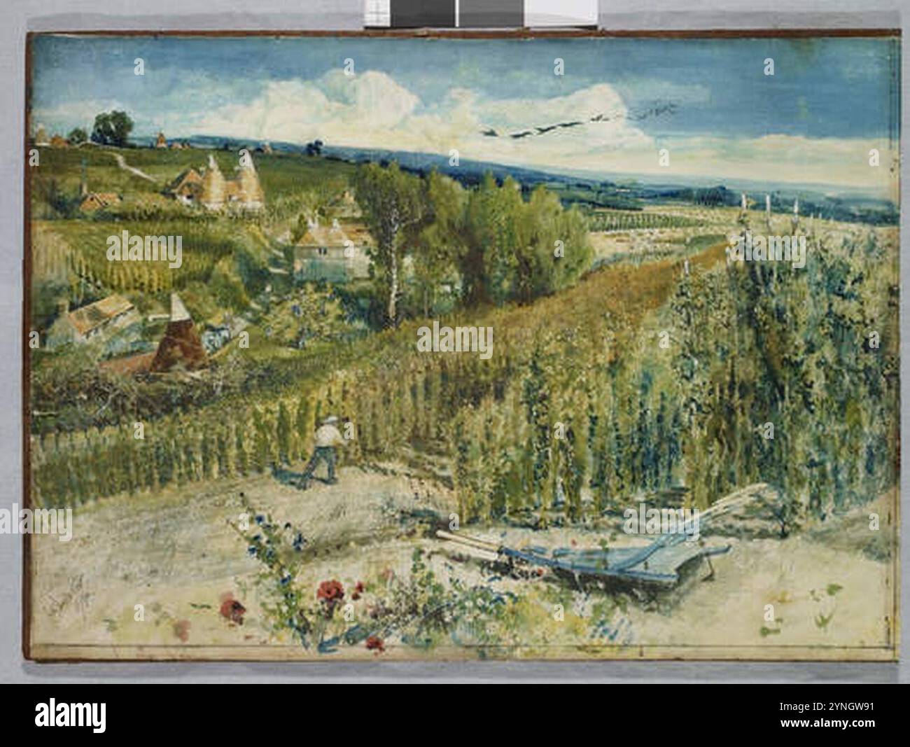 Cecil Gordon Lawson - The Hop Gardens of Kent at Wrotham near Sevenoaks ...