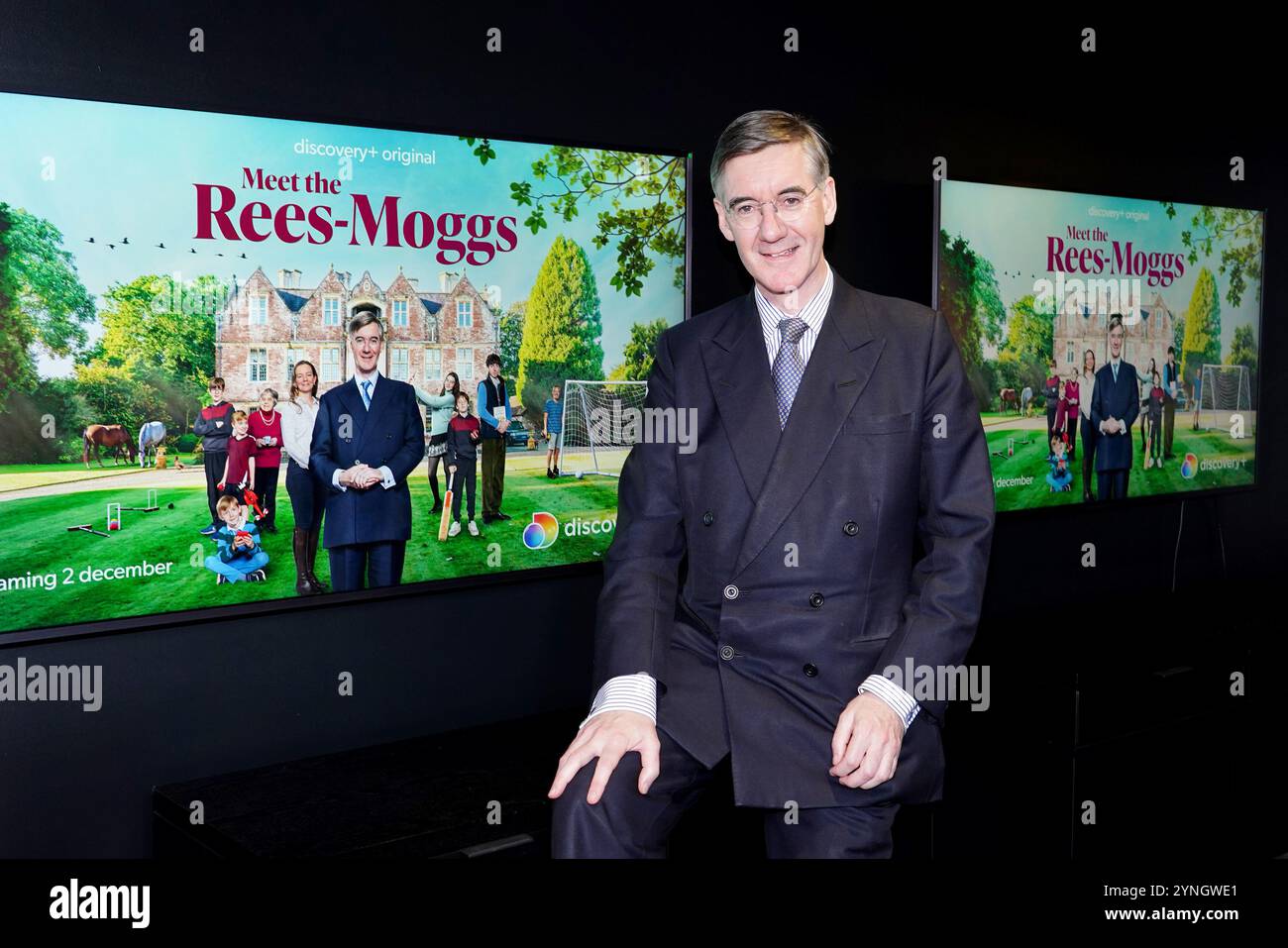 Jacob Rees-Mogg arriving for a screening of new Discovery+ reality ...