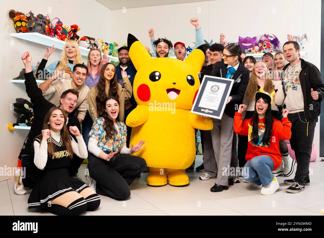 EDITORIAL USE ONLY A Pikachu Pokemon character attends a Guinness World ...