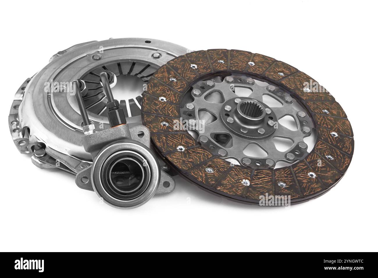 Car engine clutch isolated on white background Stock Photo - Alamy