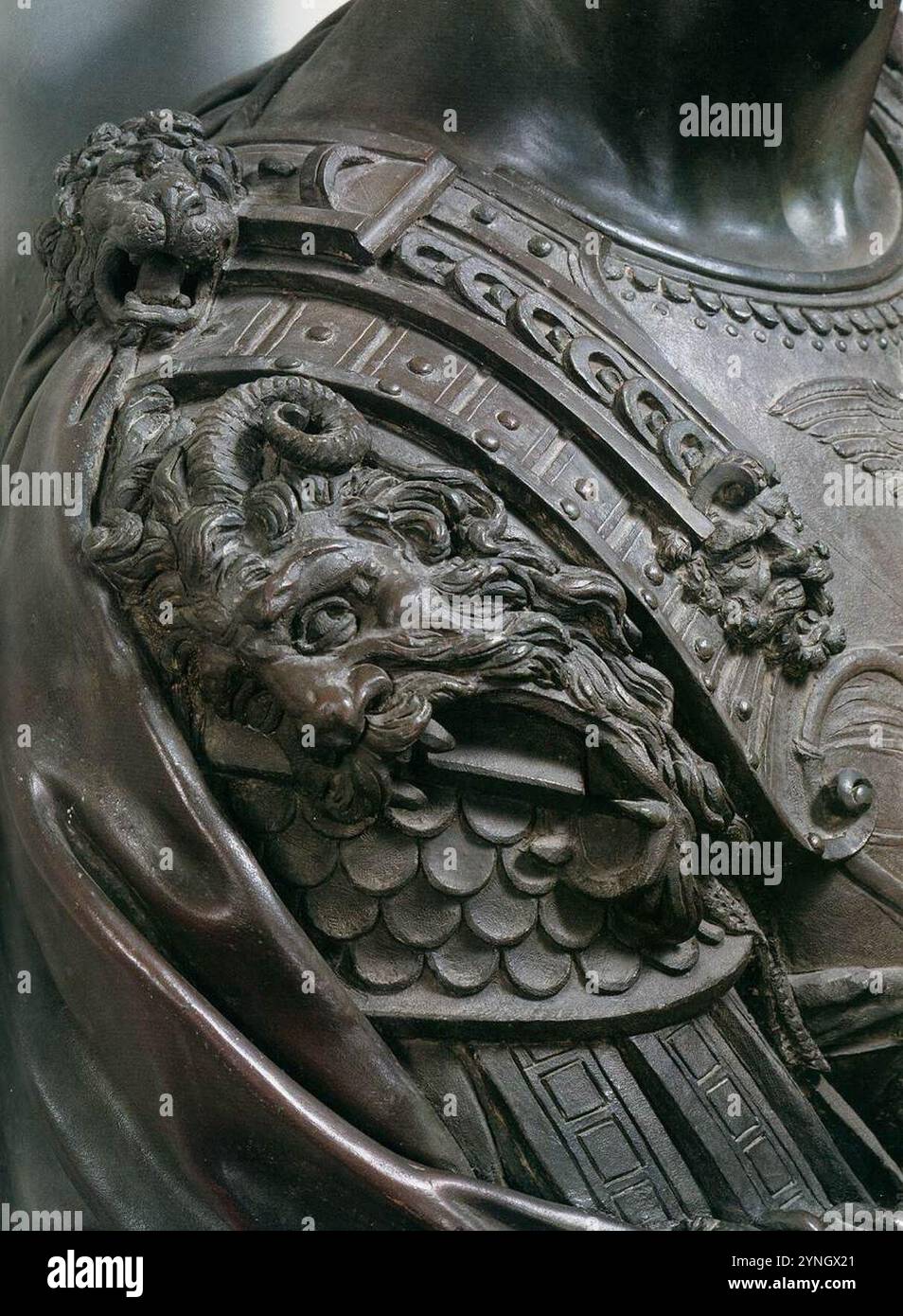 Cellini - Bust of Cosimo I (detail), 07bronze Stock Photo - Alamy